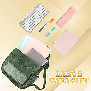 Amylove 12 Pcs Bulk Mesh Backpacks Bulk Mesh Bookbag for School Beach Backpack for School Kids Backpack Beach Bag(Multicolor)