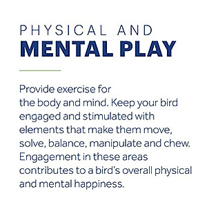 Prevue Pet Products Naturals Rope Ladder Bird Toy, Wood Stairs Climbing Activity Attachment for Birdcage, Earth Tone Brown 62806