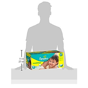 Pampers Swaddlers Disposable Diapers Size 5, 92 Count, GIANT ( Designs May Vary ) (Packaging May Vary)