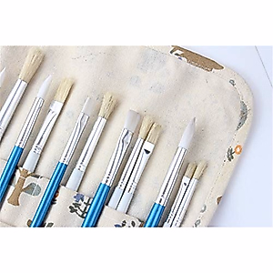 KARRESLY Art Paint Brush Holder,20 Slot Canvas Artist Paint Brushes Case Bag,Roll Up Drawing Pen Pouch Paintbrush Organizer for Artist Studio(Brush is Not Included)-Tree