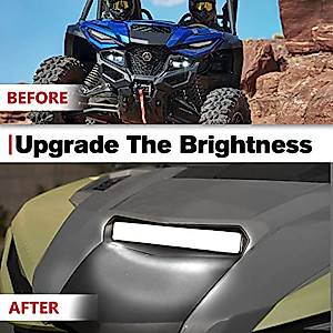 A & UTV PRO LED Hood Accent Light for Yamaha Wolverine RMAX2/ RMAX4 1000 2021 2022 2023, Front Daytime Running Auxiliary with Start Up Animation Light Accessories, Waterproof, 1PC