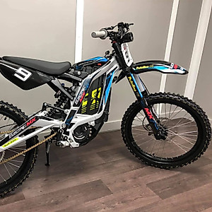 LINGQI RACING Modified Upgrade Front Fender for SURRON Light Bee With Strong Iron Bracket, Front Mudguard Fit to SUR RON E-bike (YELLOW)