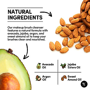 Narrative Cosmetics Solid Makeup Brush Cleanser Soap with Silicone Cleaning Pad, Cleans Natural & Synthetic Brushes, Vegan, Cruelty-Free, Natural Ingredients, Vanilla Fragrance, 2.45 Oz.