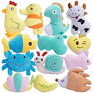 HDMOTU 26 Pack Multicolored Squeaky Dog Toys Bulk Pet Puppies Cute Puppy Squeaky Squeakers Toy Plush Dog Toys for Small Dogs