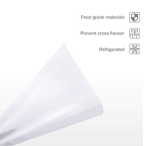 Cone Bag 100 PCS Clear Cello Treat Bags Popcorn Bags 7 by 15 Inch Triangle Goody Bags with Twist Ties for Candies Handmade Cookies (100 Large)