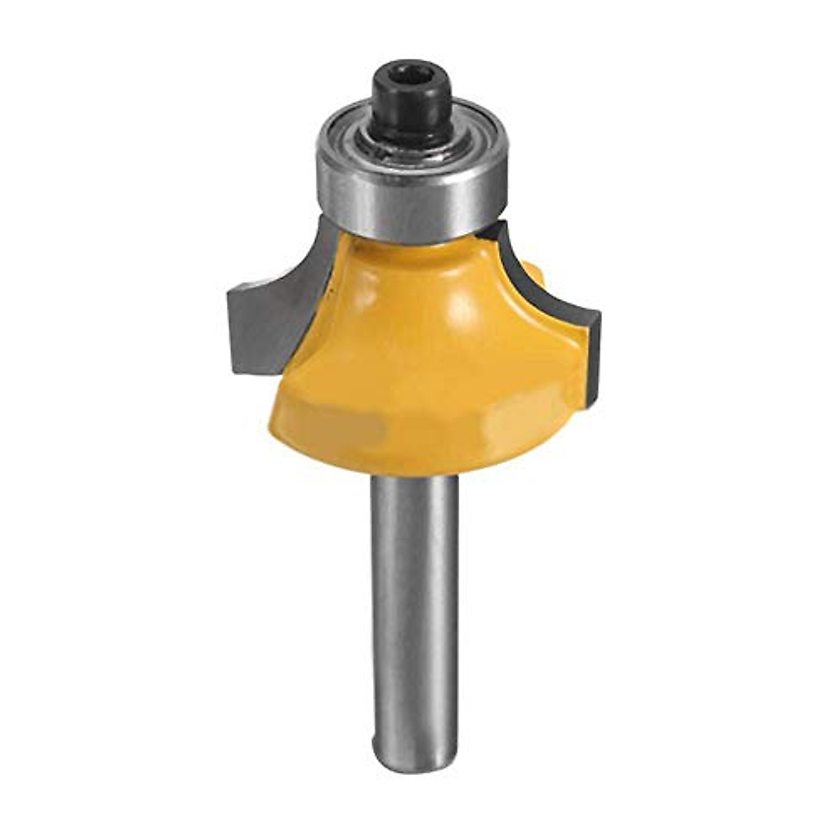 1/4-Inch Shank Roundover Edging Router Bit Set, Woodworking Milling Cutter Tools Corner Rounding Edge-Forming Bit Set 1/8", 1/4", 3/8", 1/2" Radius (4 Pack)