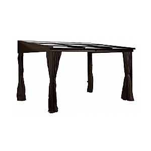 Sojag 500-9165371 Sutton Wall-Mounted Hardtop Gazebo, Brown