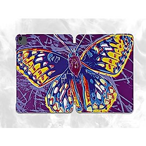 Kawaii Purple Monarch Butterfly case Compatible with iPad Mini Air Pro 7.9 8.3 9.7 10.2 10.9 11 12.9 inch Pattern Cover New 2022 2021 Trifold Stand 3 4 5 6 7 8 9 Generation (11" iPad Pro 1/2/3 gen)