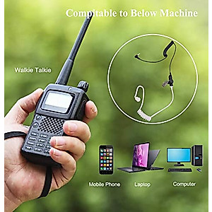 WLFYS WF007 3.5mm Listen Only Law Enforcement Two Way Acoustic Tube Police Radio Earpiece,1 Pin Surveillance Walkie Talkie Transceivers Ear Bud Receiver Speaker Headset
