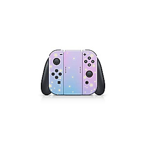 TACKY DESIGN Clouds Skin Compatible with Nintendo Switch Skins Decal, Stickers Blue Pastel Starry Sky Vinyl 3M Moon Full wrap Cover