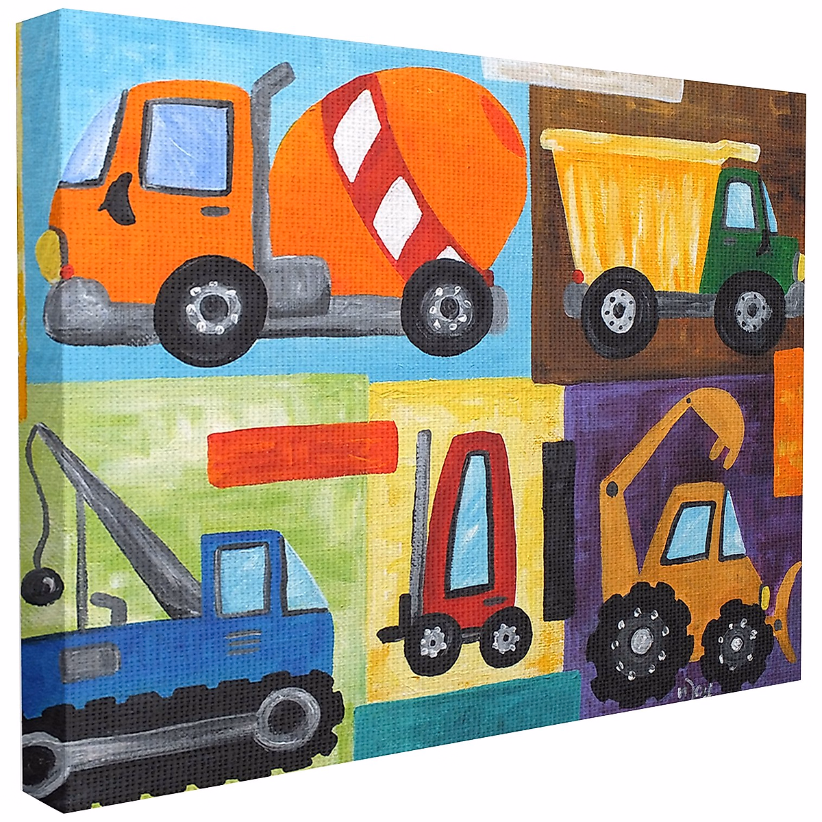 Stupell Industries Construction Trucks Set Canvas Wall Art, 24 x 30, Design by Artist nJoyArt