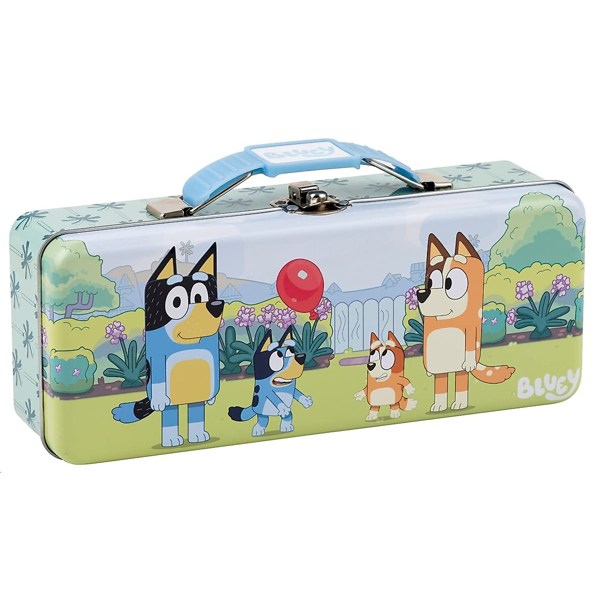 The Tin Box Company Bluey Pencil Box with Handle Clasp & Hinge, Model: 479407-12