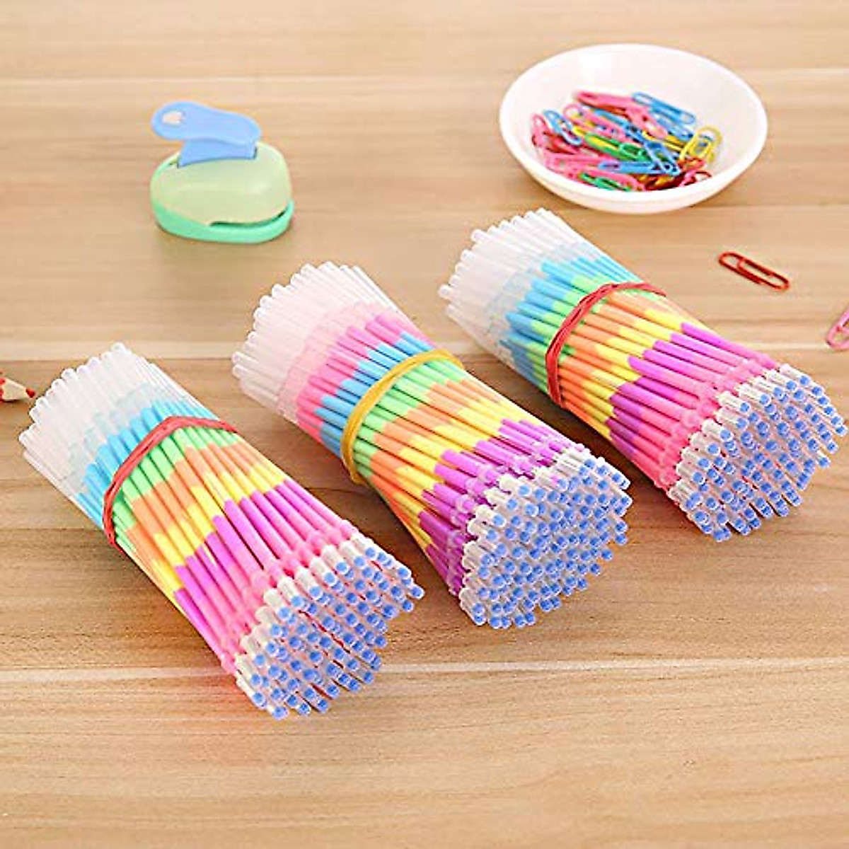 Opla3ofx 10Pcs Colorful 0.5mm Gel Ink Pen Refills Glitter School Drawing Write StationeryFine point, Durable and Smoth to Write1#