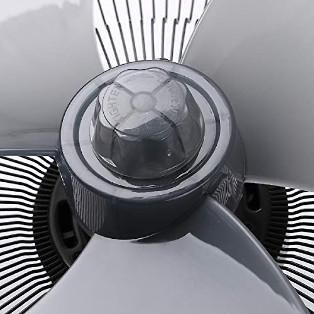 JEATHA 16 inch Plastic Fan Blade 3 Leaves Big Wind Fan Blade with Nut Cover Replacement for Household Stand/Pedestal Fan Table Fan Accessory No Noice Grey One Size