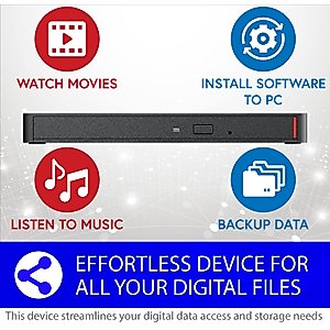 BUFFALO MediaStation 6X Portable Type-C USB 3.2 (Gen 1) Blu-ray Drive/External, Plays and Burns Blu-Rays, DVDs, and CDs. Compatible with PC/Mac Laptops and Desktops.