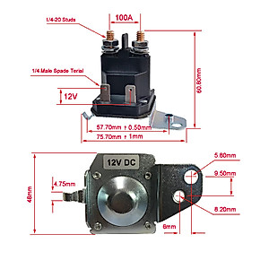 725-06153A 725-06153 Riding Lawn Mower Tractor Starter Solenoid Compatible with Cub Cadet XT1 XT2 Enduro RZT LT1 ZT1 ZT2 MTD Troy Bilt Yard Man Husky Yard Machines Craftsman Zero Turn