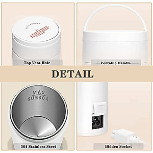 Travel Electric Kettle Small Portable Electric Kettle, 380ML Mini Tea Kettle with 4 Variable Presets, 304 Stainless Steel Kettle Water Boiler, Auto Shut-Off & Boil Dry Protection, BPA Free(Blue)