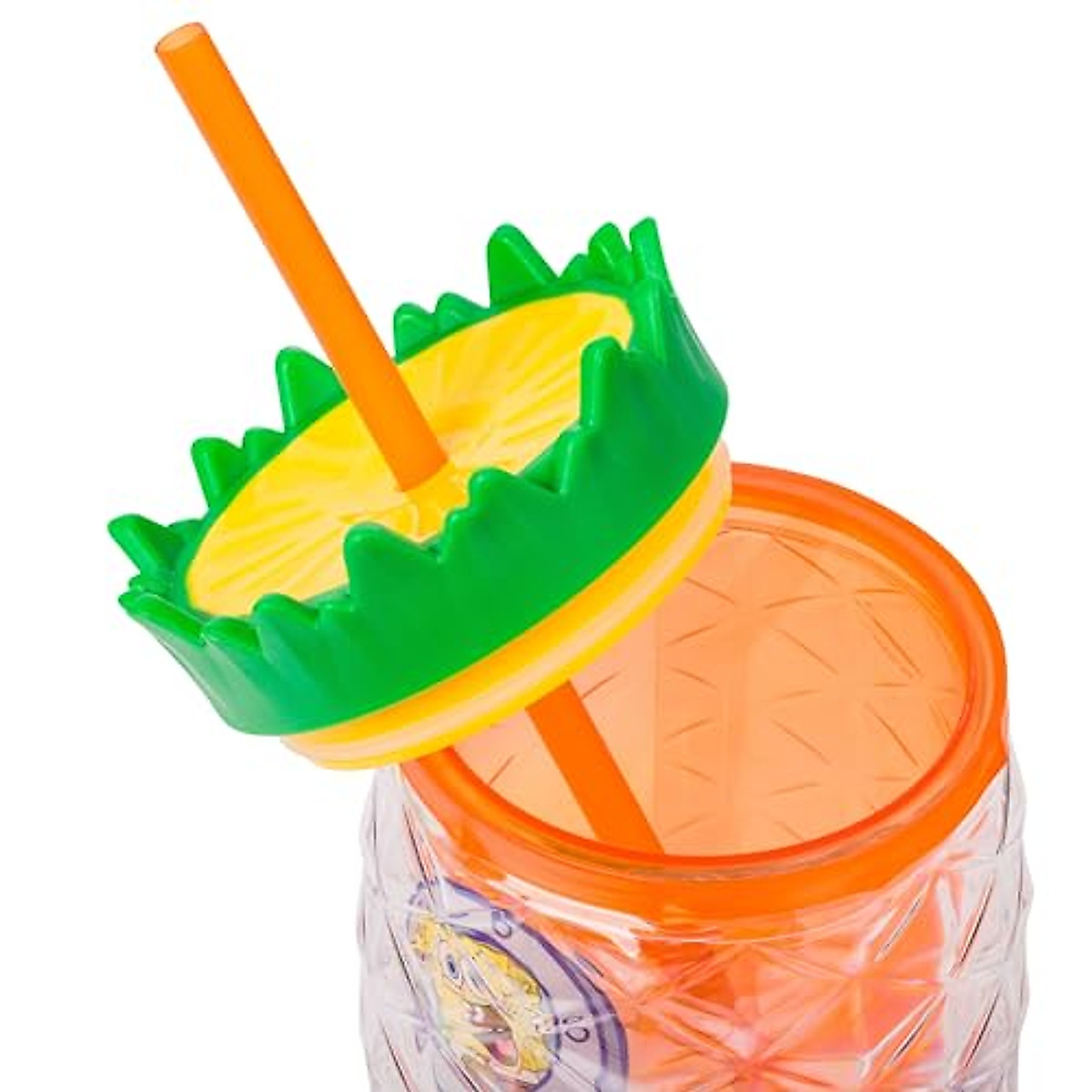 Silver Buffalo Spongebob Squarepants Gary Snail House in Bikini Bottom Pineapple Double Wall Tumbler, 16 Ounces