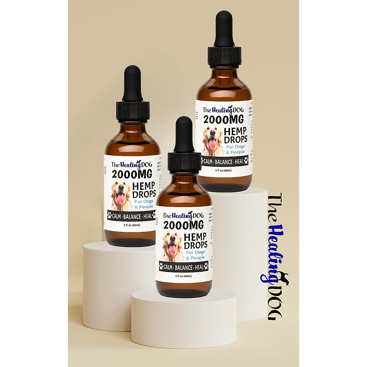 The Healing Dog: Hemp Drops for Dogs & People - 2000mg