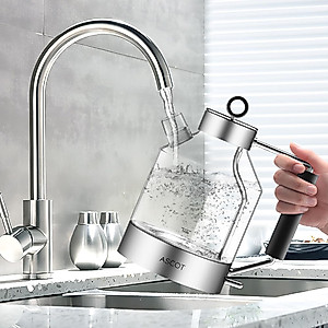 Electric Kettle, ASCOT Electric Tea Kettle 1.5L Glass Electric Kettle, Stainless Steel, BPA-Free, Cordless, Automatic Shutoff, Boil-Dry Protection (Silver)