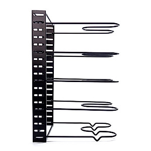 Pot Rack Organizers, Lid Organizer for Pots and Pans, 8 Tiers Pots and Pans Organizer with 3 DIY Methods, Adjustable Pot Lid Holders Pan Rack for Kitchen Counter and Cabinet by KAUKKO (KKS21-8 Tiers)