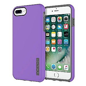 iPhone 8 Plus Case, iPhone 7 Plus Case, Incipio Premium DualPro Shockproof Hard Shell Hybrid Rugged Dual Layer Protective Outer Shell Shock and Impact Absorption Cover (5.5 Inch) - Purple/Charcoal