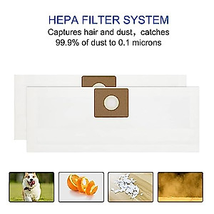 12 Pack Type B Vacuum Filter Bag 90668 Comapatible with Shop-Vac 9066800 2-2.5 Gallon All Around Vacuum QAM70, 2036000, 9303511, 5895220, 5890336, 5892210, CMXZVBE17250