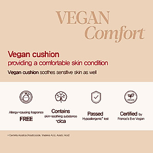 Espoir Pro Tailor Be Glow Cushion New Class #4 Beige 0.46 oz | Refill not Included | Long-Lasting Dewy Cushion Foundation | Radiant & Glow Skin with Buildable Coverage | Korean Cushion Foundation