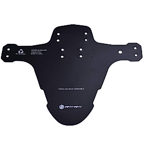 FIFTY-FIFTY 2-Pack Mountain Bike Fender, MTB Mudguard, Front and Rear Compatible Bicycle Mudguard, Fits 26", 27.5", 29", Plus Size and Fat Bike Wheel Sizes (Black)