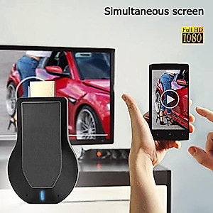 Wireless WiFi Display Dongle, 1080P HDMI Adapter for Mobile Screen Mirroring Device to TV Projector Receiver, Business Education Office Supplies, Support Android iOS Windows