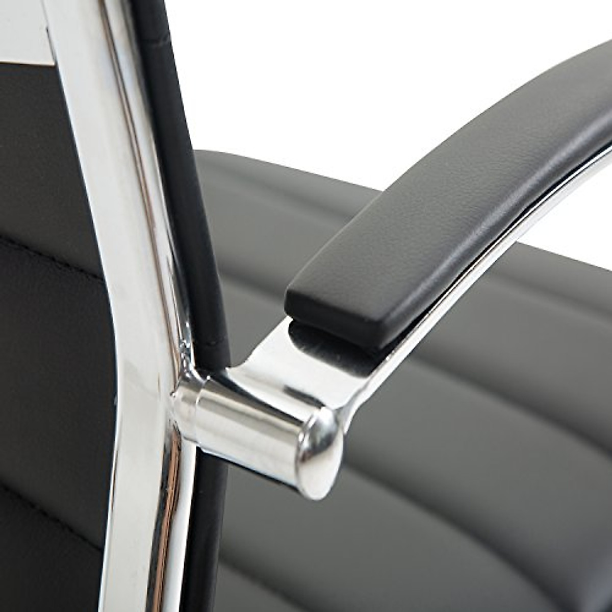 EdgeMod Tremaine Drafting Chair in Vegan Leather, Black