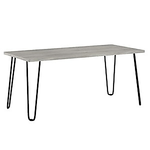 LAVISH HOME Modern Industrial Coffee Table with Hairpin Legs, 41 Inch, Gray
