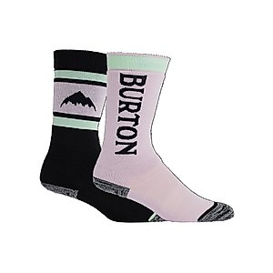 Burton Kids' Standard Weekend Midweight Socks (2 Pack), Elderberry, Small Medium