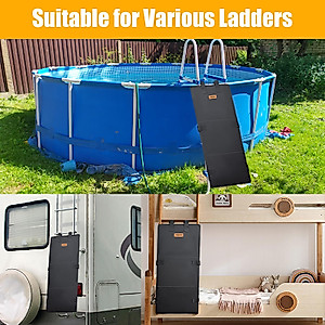 TOHONFOO Bunk Bed Ladder Cover - Kiddies Bunk Bed Ladder Lock - Bunk Bed Ladder Pads to Prevent Kids from Climbing Ladders - Black