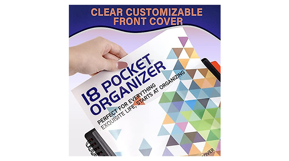18-Pocket Poly Project Organizer - School & Office Folder