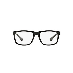 A|X ARMANI EXCHANGE Men's AX3025 Rectangular Prescription Eyewear Frames, Black/Demo Lens, 53 mm