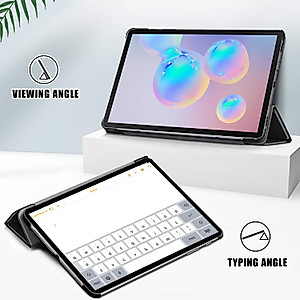 Gylint Case for Samsung Galaxy Tab S6 Lite 10.4 Inch 2024/2022/2020, Smart Case Trifold Stand Slim Lightweight Case Cover with Auto Sleep/Wake Black