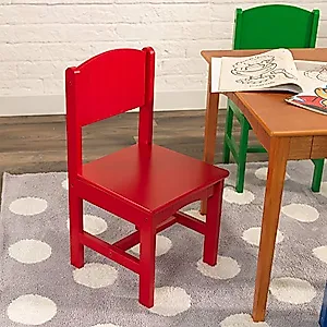 KidKraft Nantucket Kid's Wooden Table & 4 Chairs Set with Wainscoting Detail - Primary, Gift for Ages 3-8
