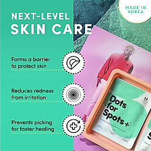 Dots for Spots Pimple Patches - Fast Acting Translucent Hydrocolloid Zit Treatment Stickers for Face - Blemish Patch for Women, Men & Teenagers - Made in Korea (60 count)