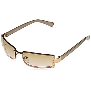 SOUTHPOLE Women's 1022SP Slim Retro Metal UV400 Protective Rectangular Sunglasses. Cool Gifts for Her, 51mm, Rose Gold, 51 mm