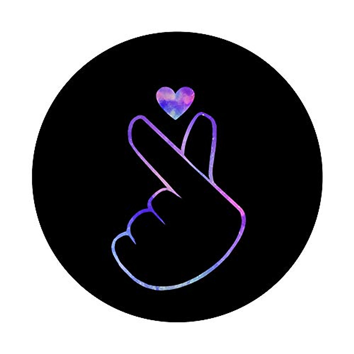 K-pop Galaxy Finger Heart Korean Pop Music Fan Lover Korea PopSockets PopGrip: Swappable Grip for Phones & Tablets