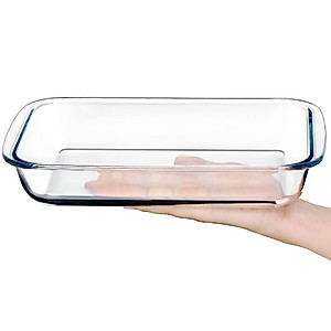 Mini-1.5 QT Glass Baking Dish for Oven, (Single Serving) Glass Pan for Cooking Dish Casserole Dish Rectangular Baking Pan Glass Bakeware