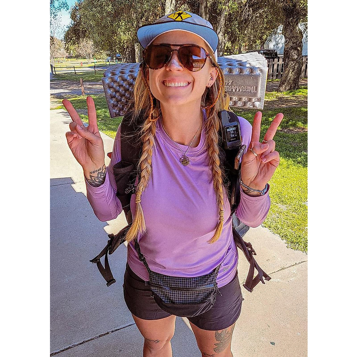 BALEAF Women's Long Sleeve Shirts UPF 50+ Sun Protection SPF Quick Dry Lightweight T-Shirt Outdoor Hiking Runing Fishing Purple Size S