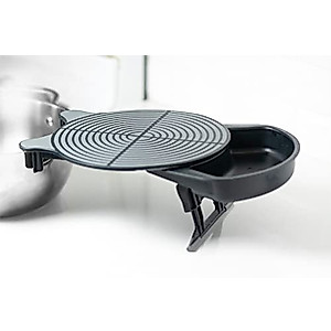 Set N Serve Kitchen Caddie, Adjustable Plating Stand with Detachable Spoon Rest (Extra Large)