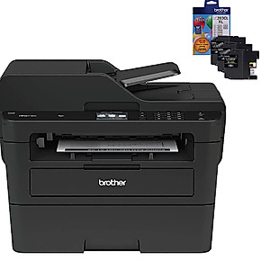 Brother MFC L2750DW Monochrome Laser Printer All-in-One with Wireless, Auto 2 Sided Printing, Print Scan Copy, 2400 x 600 dpi, 36ppm, 250 Sheet, Compatible with Alexa, Bundle with JAWFOAL