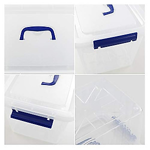 Wekioger Versatile Storage Organizer Plastic Bins with Lid, 12 Quart Latching Box, Set of 1