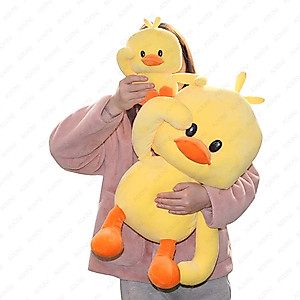 AIXINI 11.8inch Plush Duck Stuffed Animal Soft Toys Yellow Duckling Duckie Stuff, Funny Cuddly Gifts