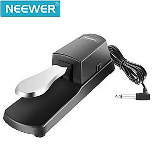 Neewer® Universal Piano-style Sustain Foot Pedal with Polarity Switch Design Compatible with Any Electronic Keyboard with 1/4 Input Jack