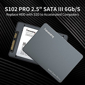 S102 Pro 1TB 2.5" SSD SATA Internal Solid State Drives, Up to 560MB/s, SLC Cache, 3D NAND TLC, Aluminum Alloy Shell, Compatible with Laptop and PC Desktops