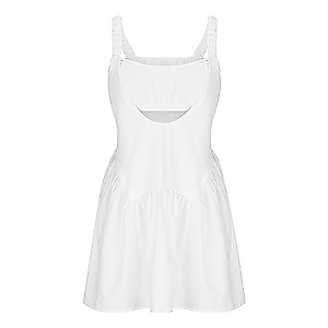 Corset Dress for Women A Line Summer Dresses for Women 2023 FP Dupes Hot Shot Dress with Built in Bra and Shorts Sun Dresses Tennis Golf Athletic Workout Y2K Sleeveless Dress Womens Boho Dresses L